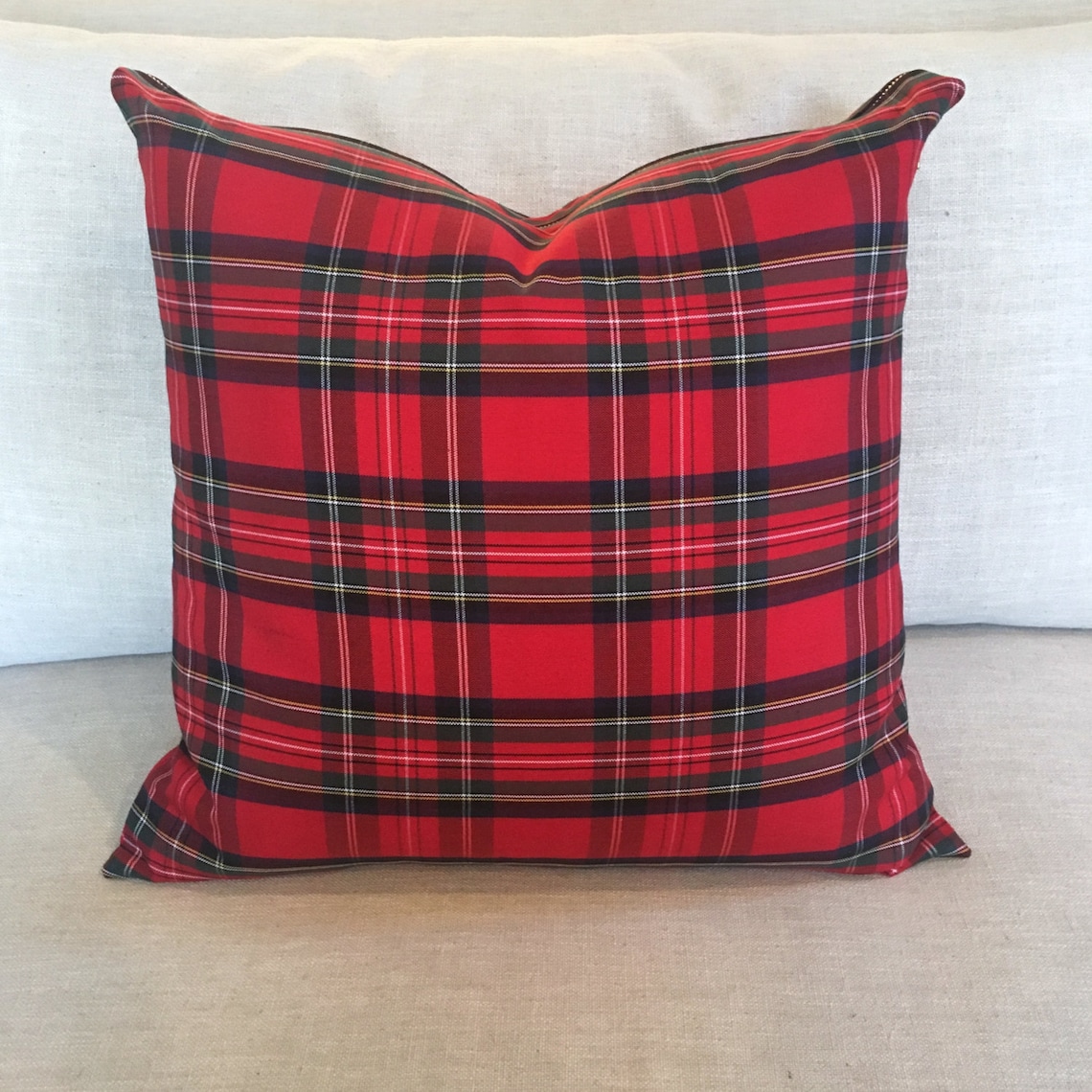 Red Tartan Pillow Cover Scottish Plaid Throw Pillow Royal - Etsy