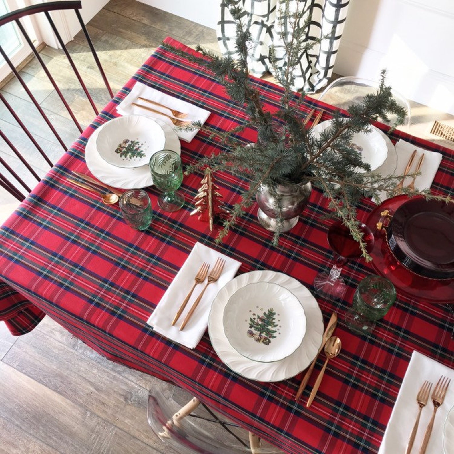 Red Thanksgiving Tablecloth Thanksgiving Table Cloth Royal - Etsy