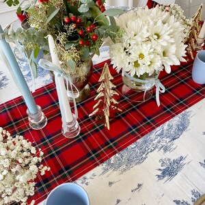 Red Tartan Plaid Table Runner | Christmas Table Runner, Christmas Plaid ...