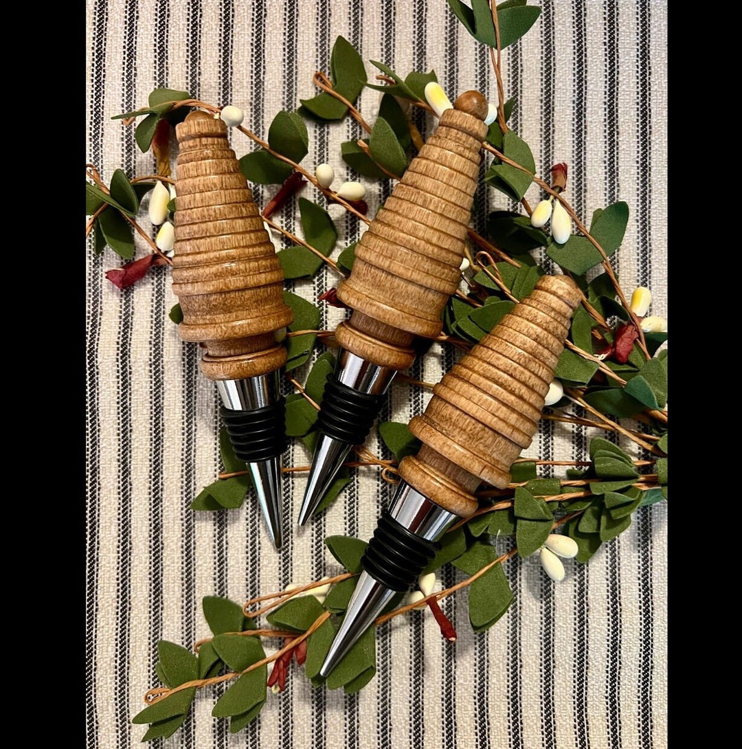 Vintage Spool Wine Stopper (natural Topper) - Etsy