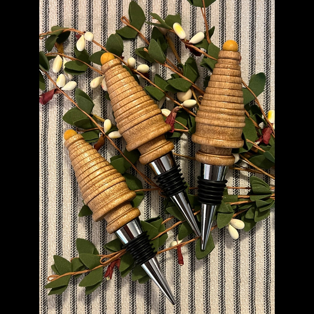 Vintage Spool Wine Stopper (yellow Topper) - Etsy