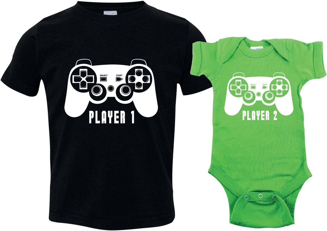 Player 1, Player 2 - Matching Sibling Video Game Outfits, Baby Boy - Etsy