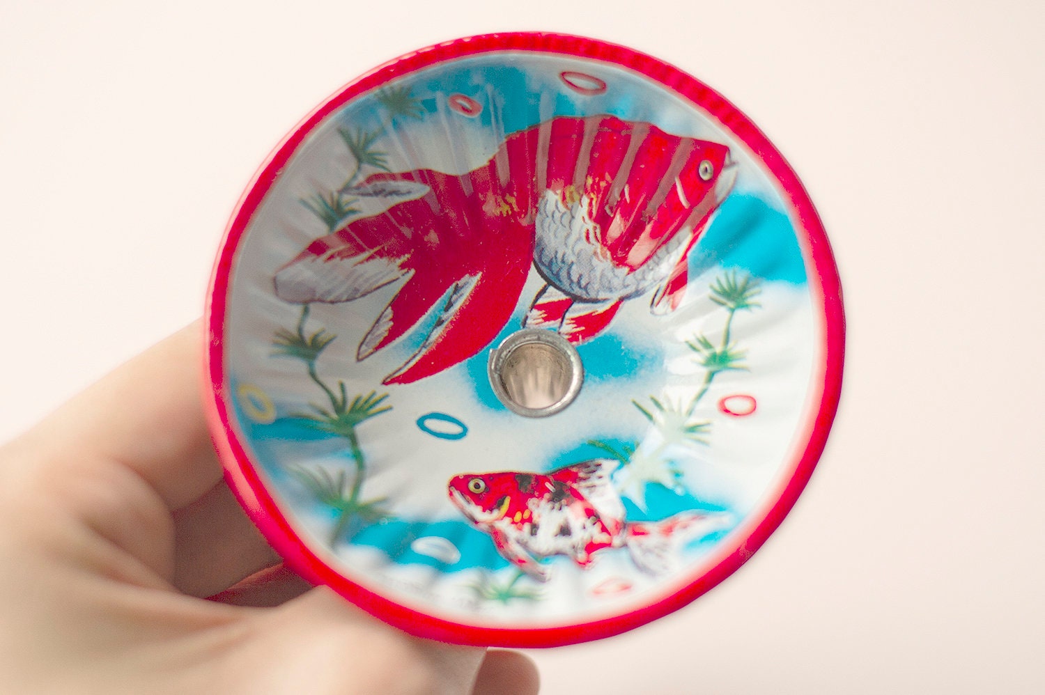 Vintage Japanese Litho Goldfish Tin Funnel / Deadstock Made in - Etsy