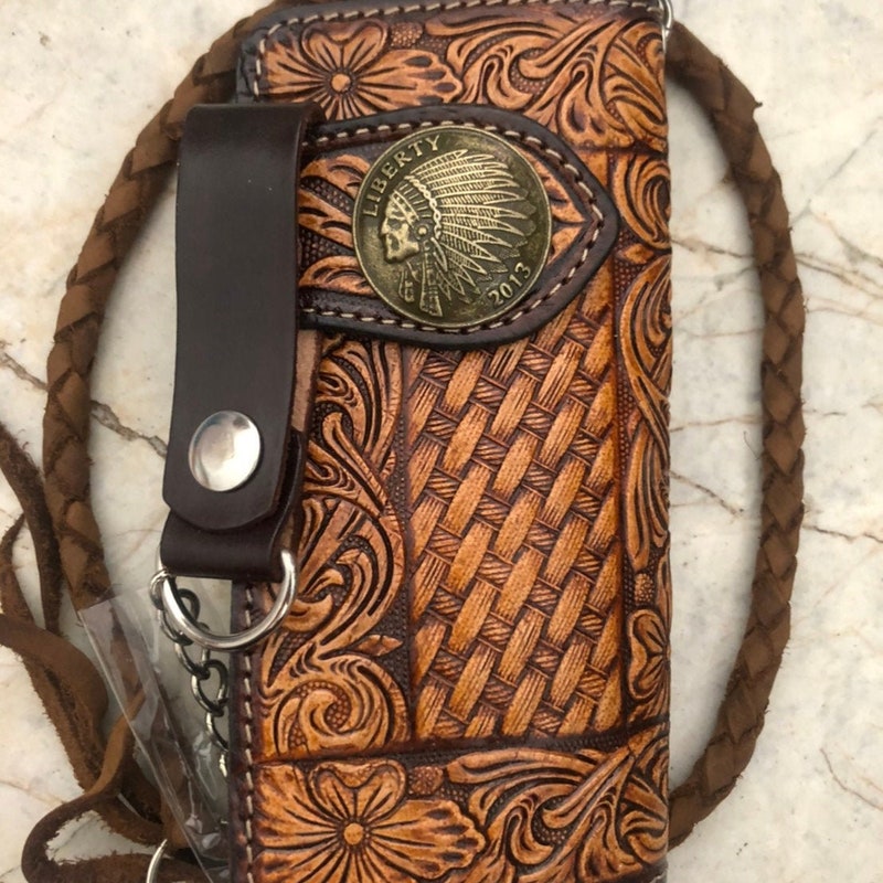 Leather Wallet Chain - Etsy