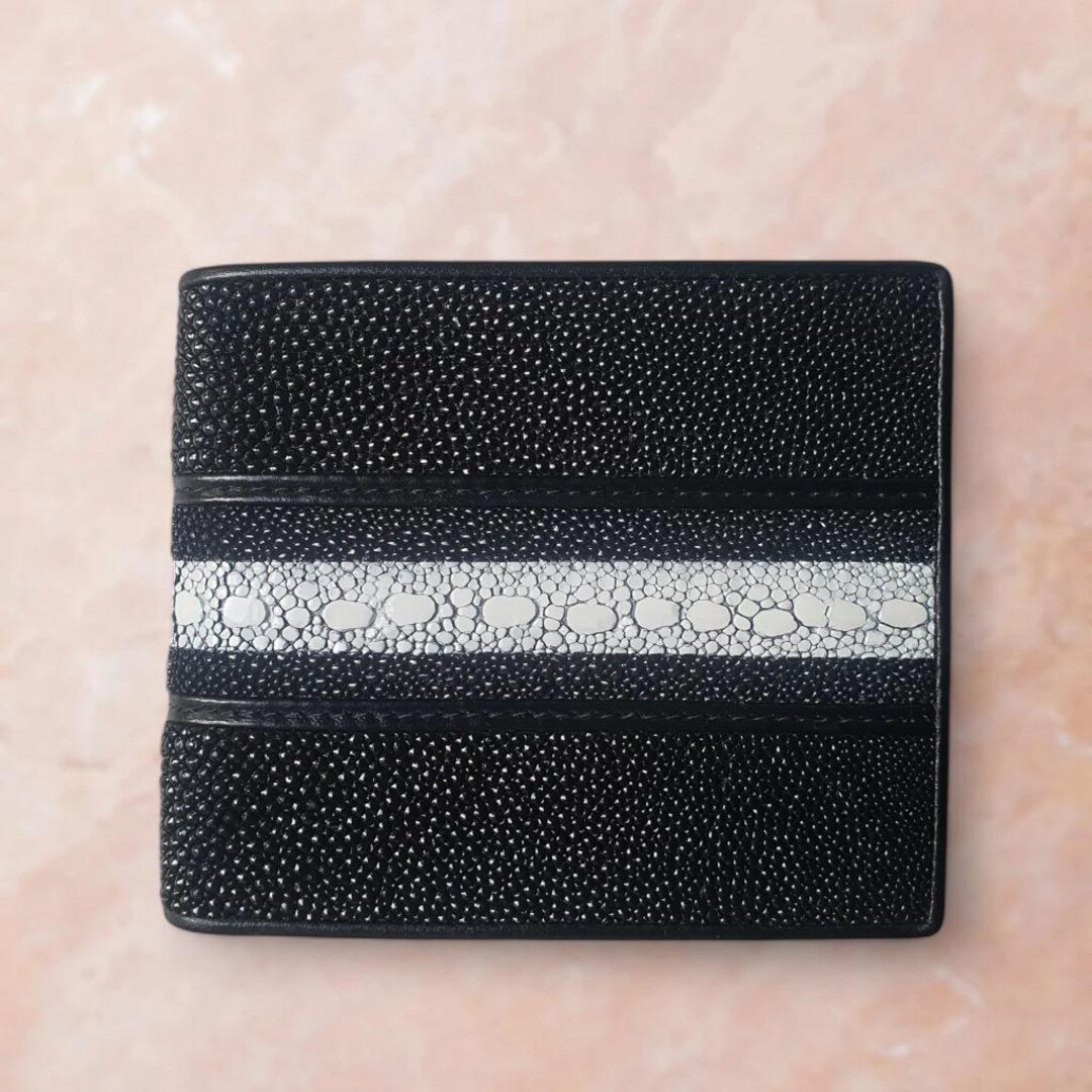 Black Stingray Wallet Genuine Stingray Skin Wallet Polished Stingray ...