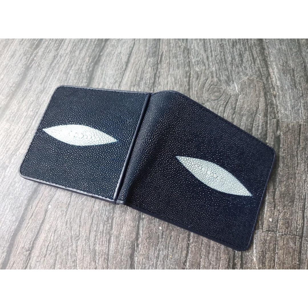 Black Stingray Wallet Genuine Stingray Skin Wallet Polished Stingray ...
