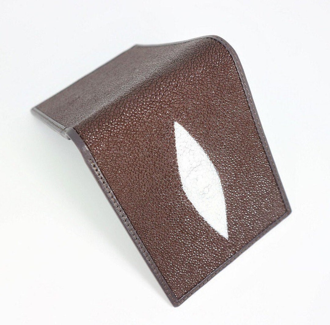 Brown Stingray Wallet Genuine Stingray Skin Wallet Polished Stingray ...