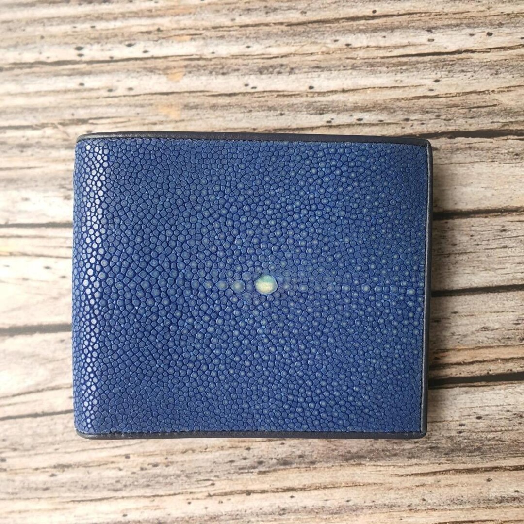 Blue Stingray Wallet Genuine Stingray Skin Wallet Polished Stingray ...