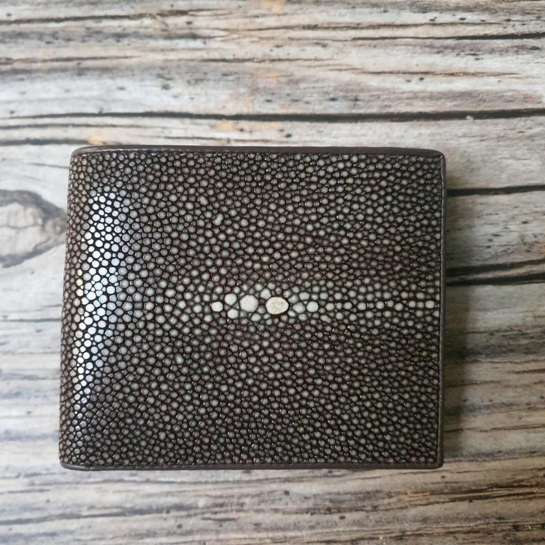 Brown Stingray Wallet Genuine Stingray Skin Wallet Polished Stingray ...