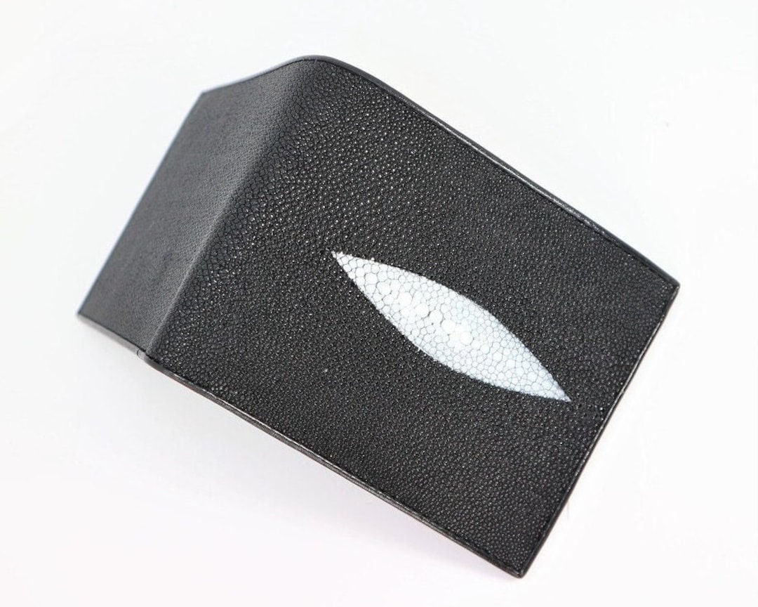 Black Stingray Wallet Genuine Stingray Skin Wallet Polished Stingray ...