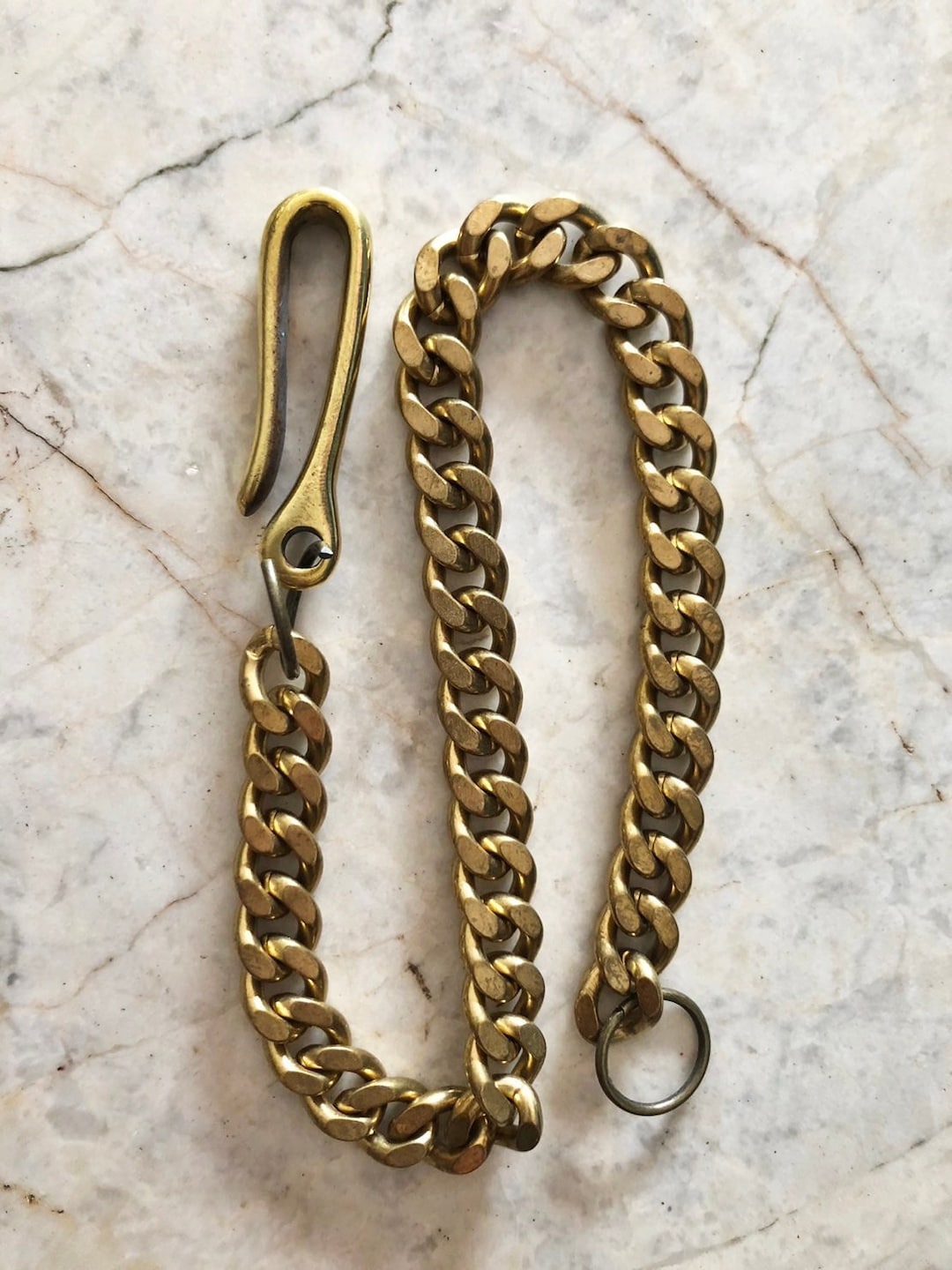 Biker Solid Brass Chain Wallet Brass Wallet Chain Biker Keychain Wallet ...