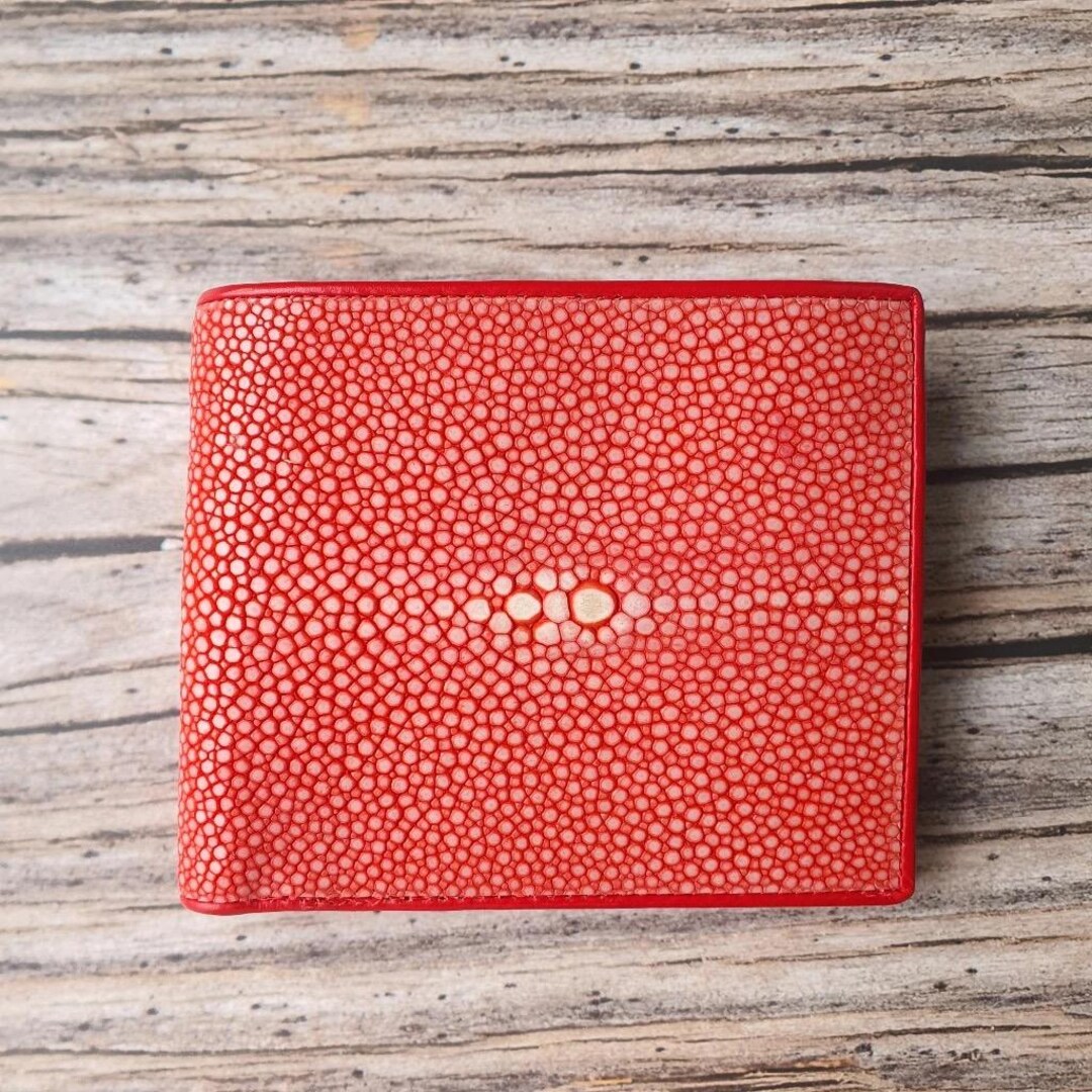 Red Stingray Wallet Genuine Stingray Skin Wallet Polished Stingray ...
