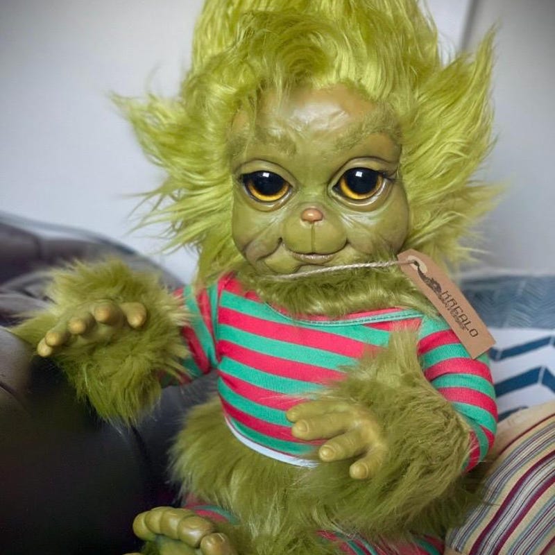 Baby Grinch Doll - Etsy UK