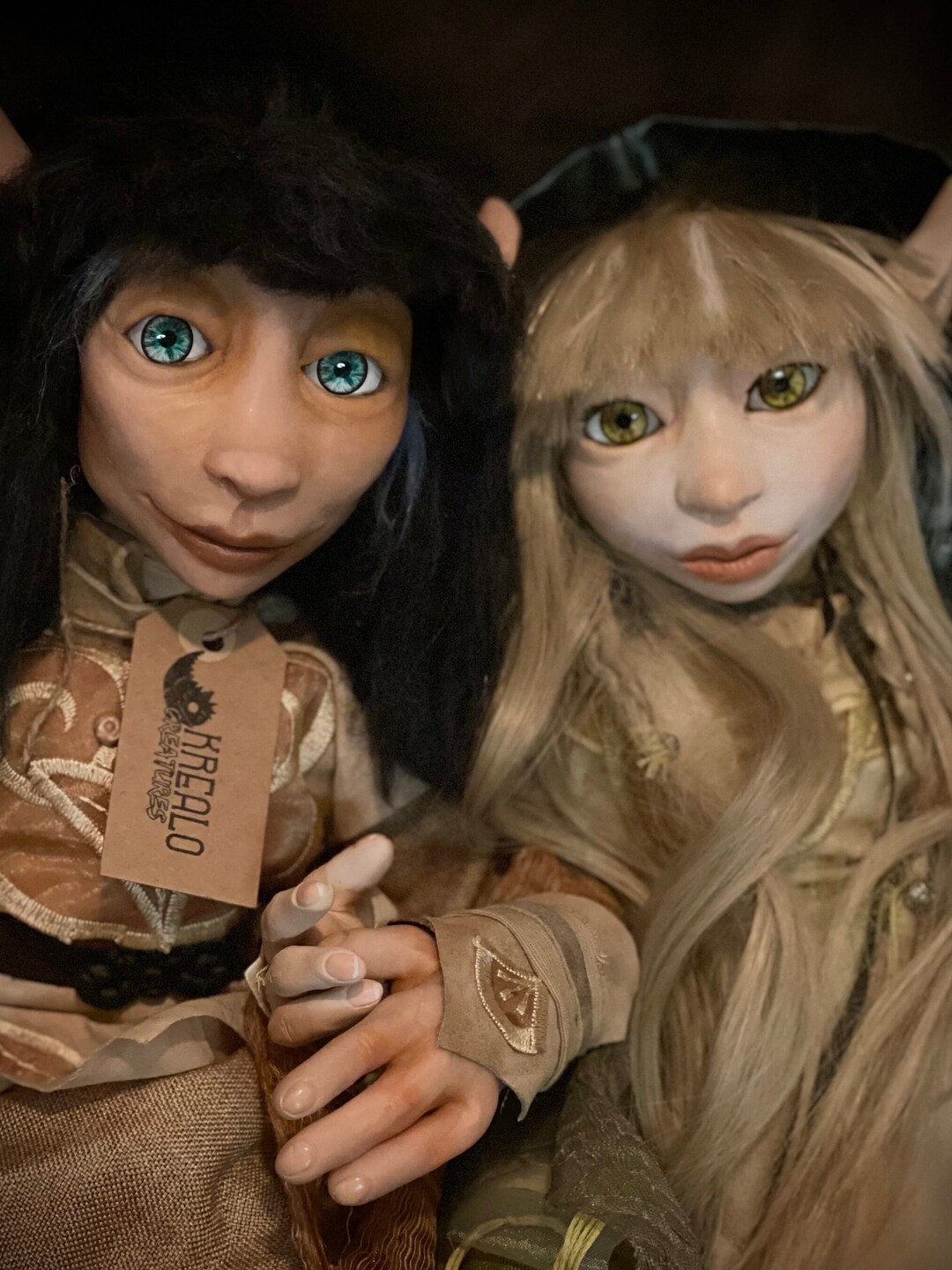 Handmade Jen and Kira Inspired by Dark Crystal (about 35 Cm / 13 Inches ...