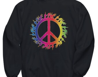 Peace Sign Hoodies - Etsy