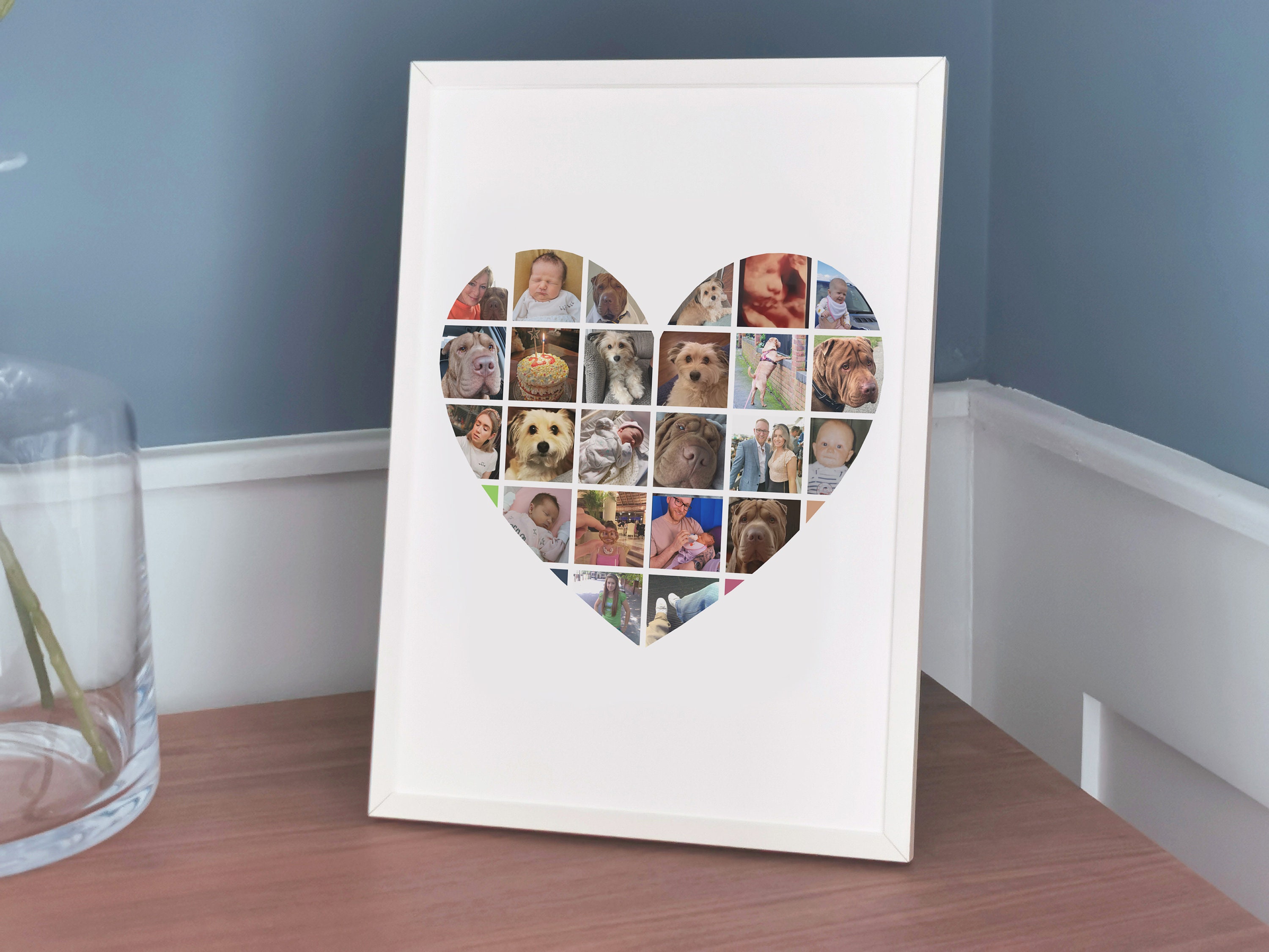 Personalised Heart Collage Print Heart Collage Personalised - Etsy