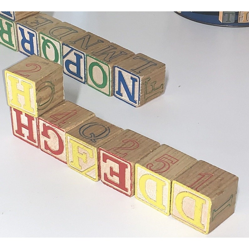 Playskool Alphabet Blocks Complete A to Z Vtg Milton Bradley 3035 - Etsy
