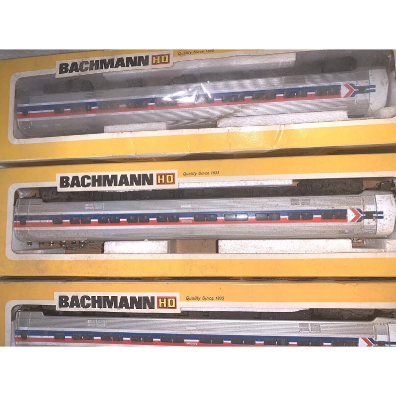 Bachmann Amtrak 1 Metroliner 3 Dummy Passenger Car HO Electric Trains ...