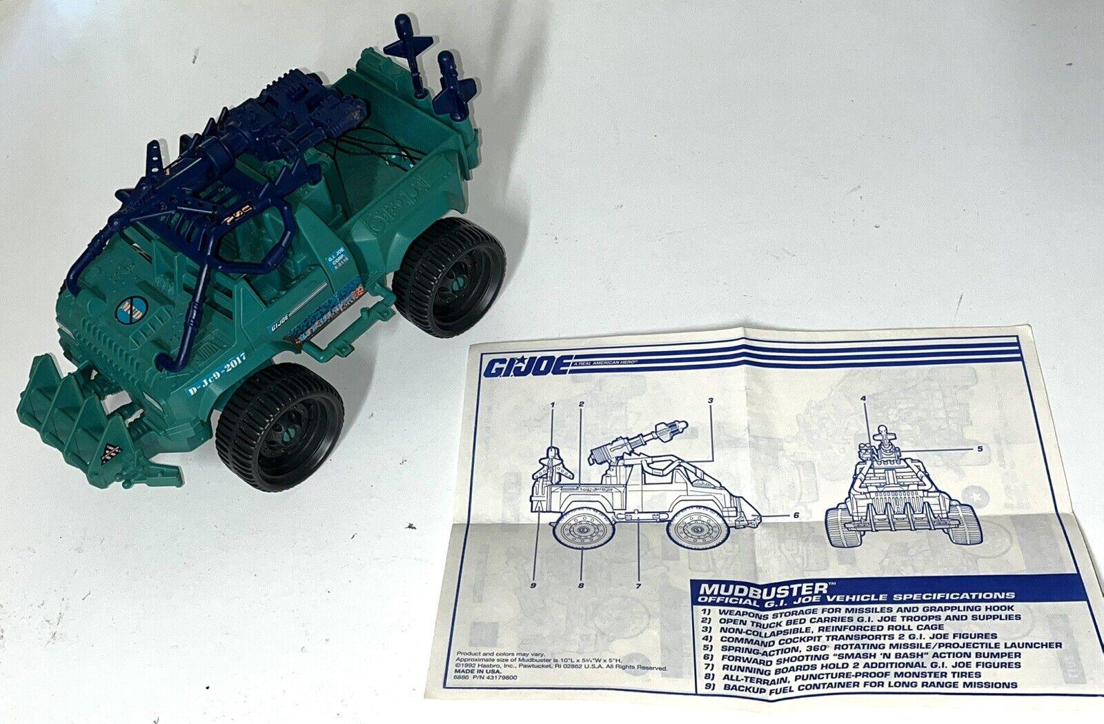 GI Joe Vtg 1992 Mudbuster Ranger Truck & Manual Blueprint 100% Complete ...