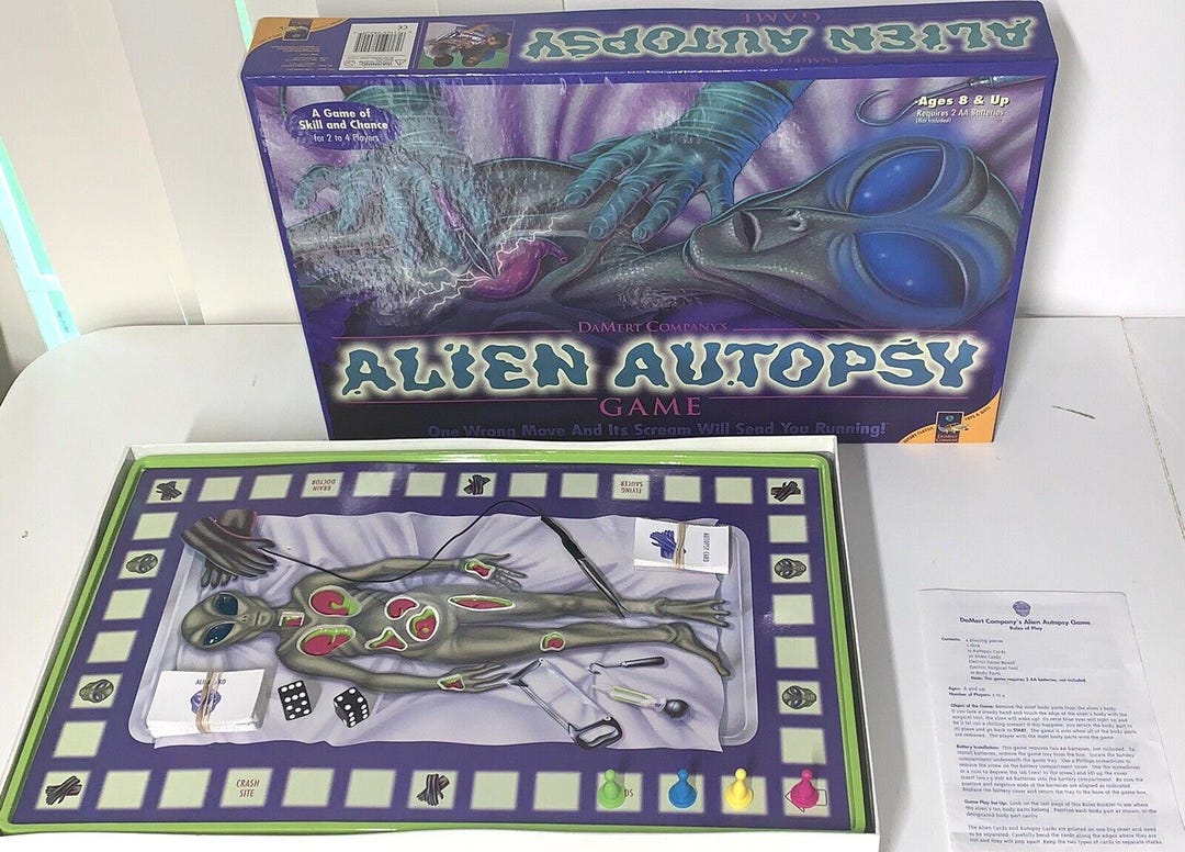 Alien Autopsy Operation Game Vtg 1997 Complete Works - Etsy