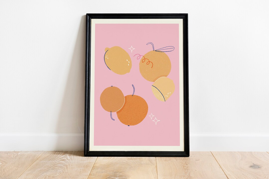 Printable Citrus Fruit Poster, Illustrated Poster, Wall Art - Etsy