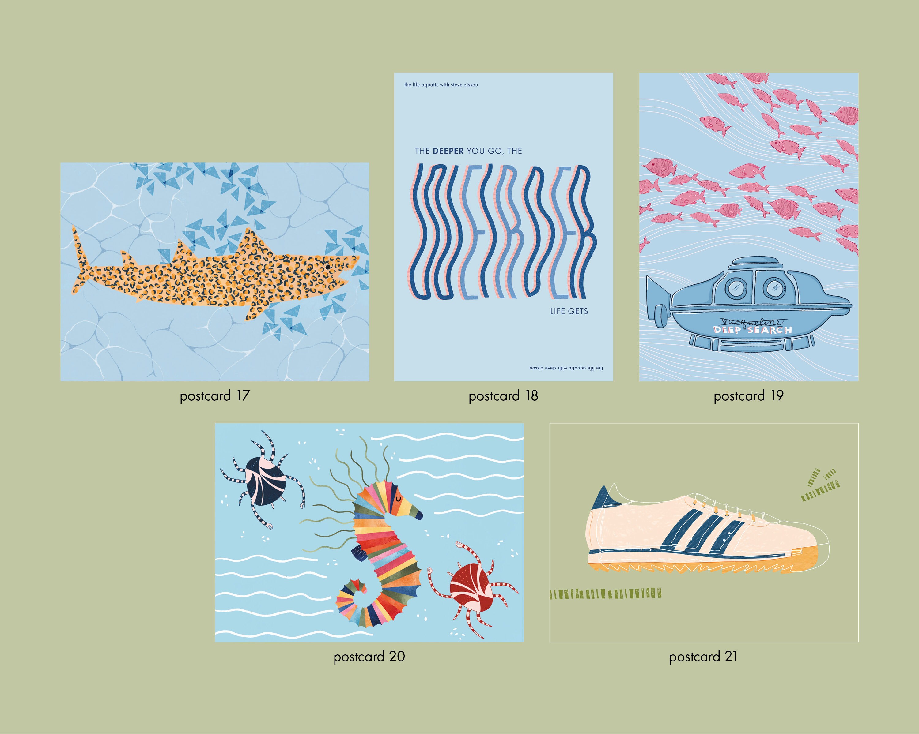 Handmade Wes Anderson Postcards Mini Prints Illustrated - Etsy