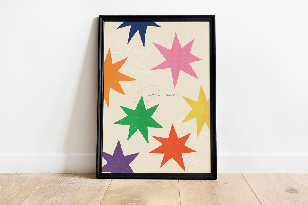 Printable Ur A Star Poster, Illustrated Poster, Wall Art, Funky ...