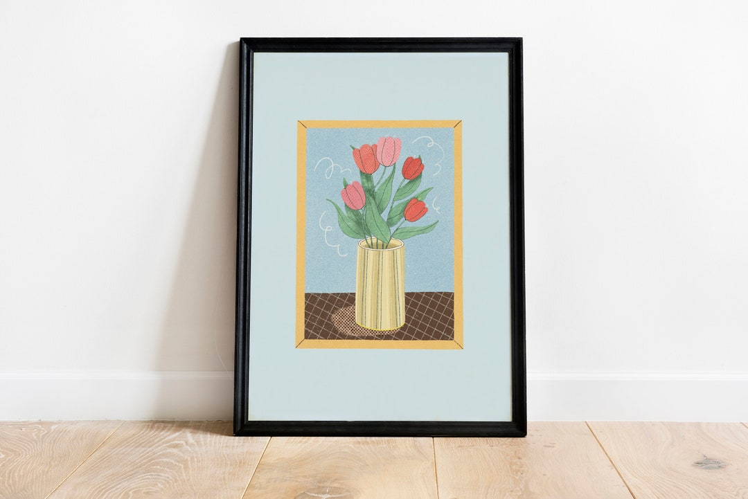 Printable Flower Poster, Illustrated Poster, Wall Art - Etsy