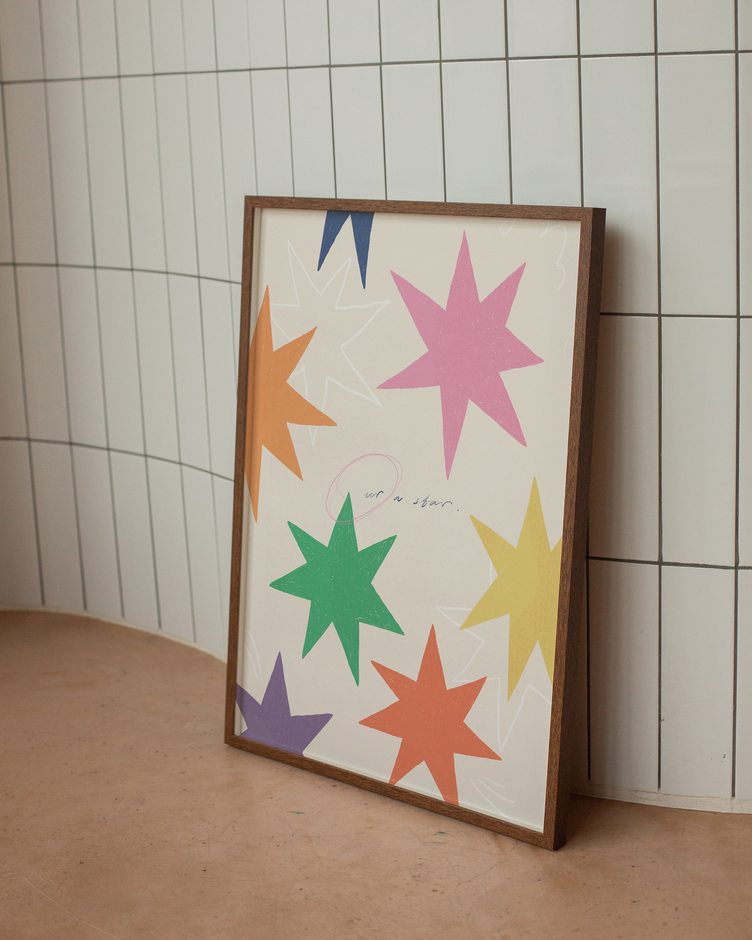 Printable Ur A Star Poster, Illustrated Poster, Wall Art, Funky ...