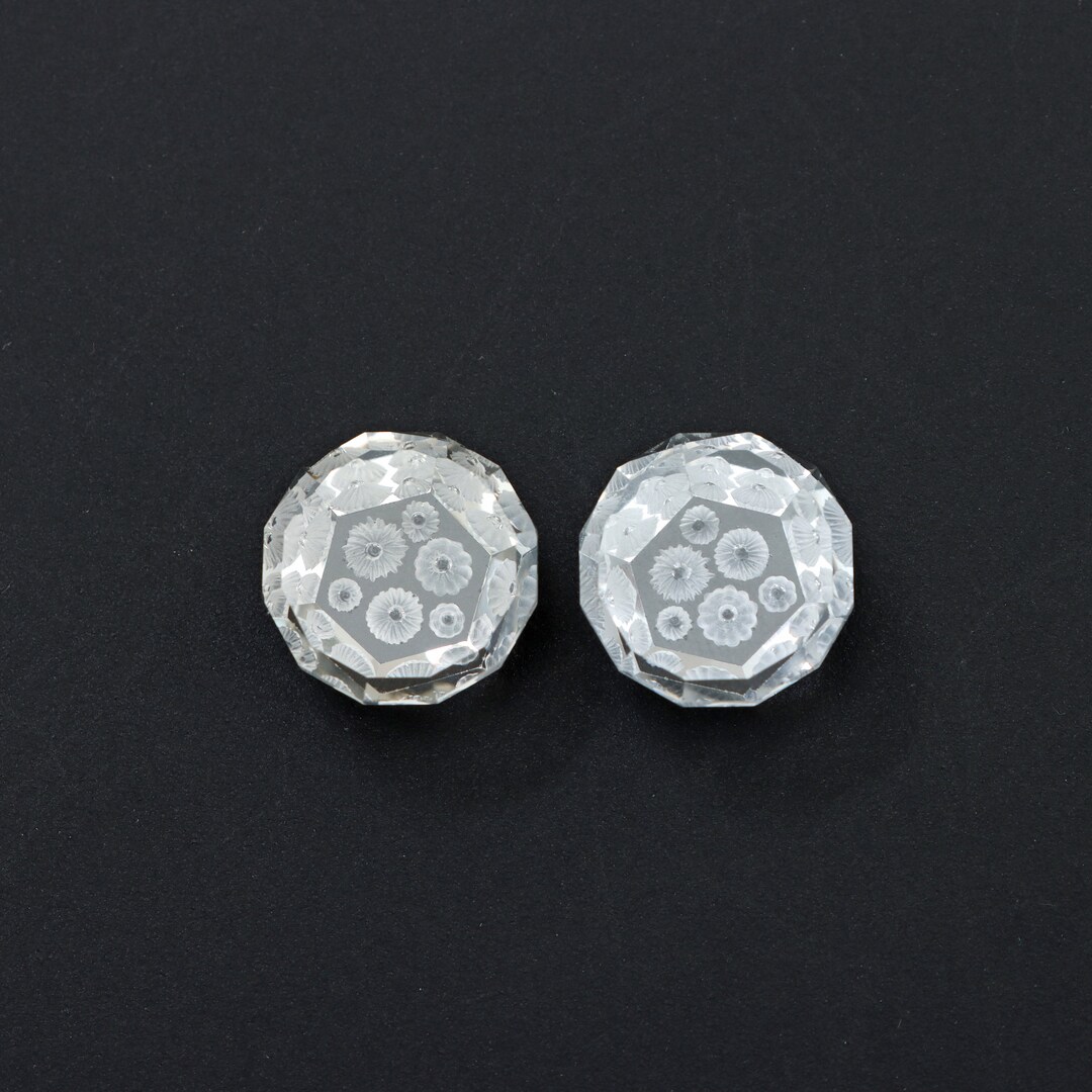 Crystal Round Intaglio Carving Loose Gemstone, 16x16 Mm, Crystal ...