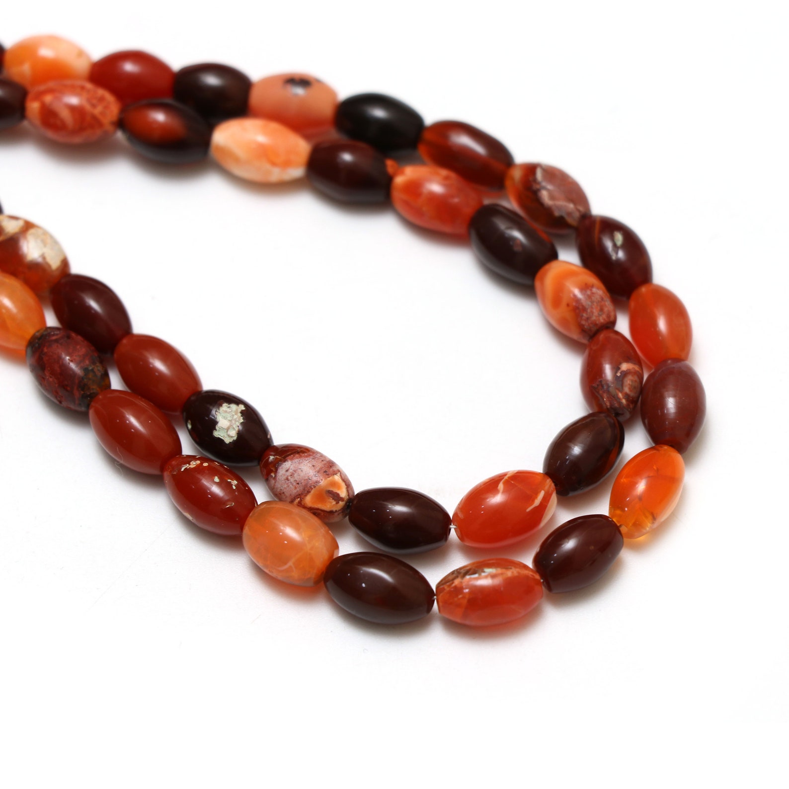 Natural Mexican Fire Opal Shaded Smooth Barrel Beads 6x9.5 | Etsy