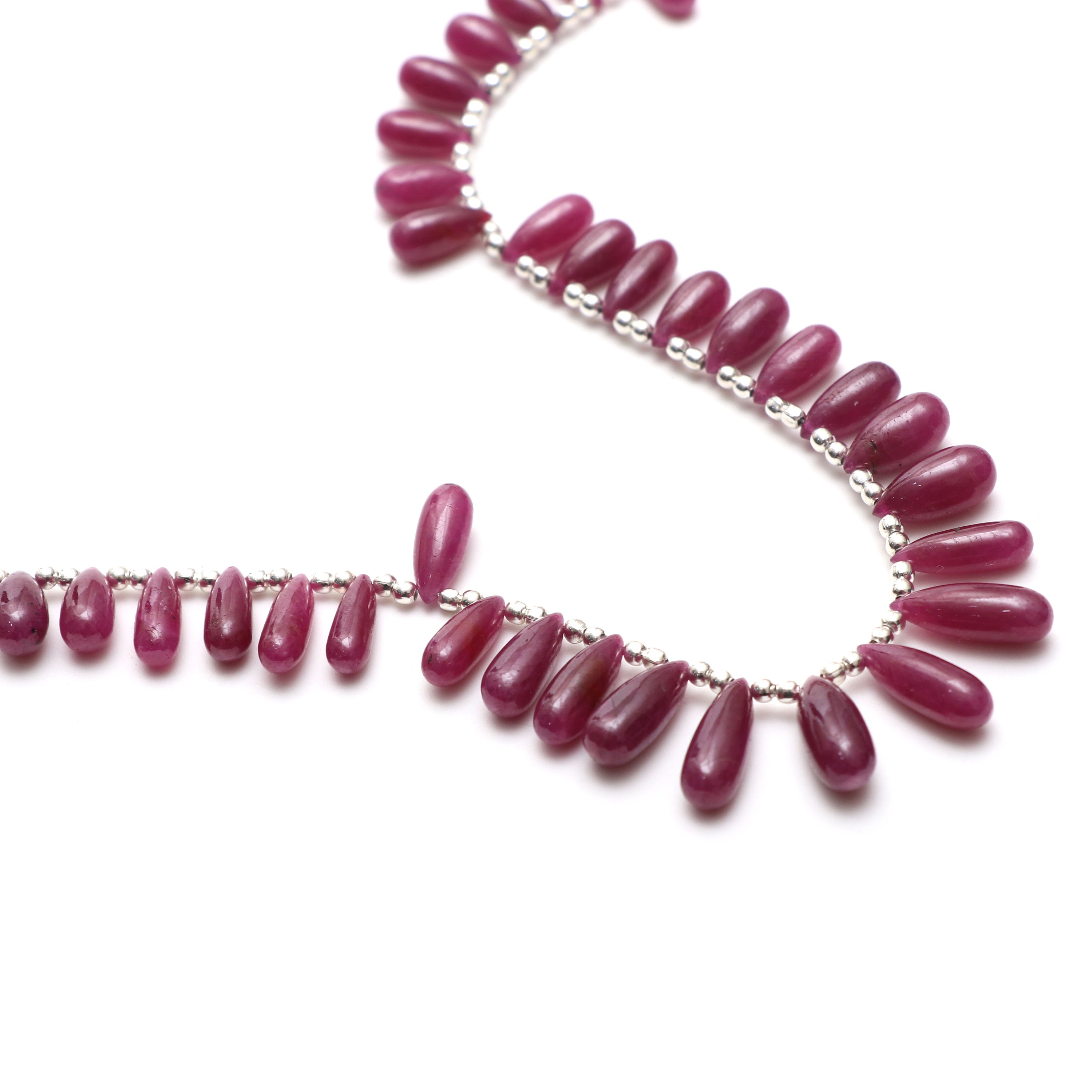 Natural Ruby Smooth Drops Shape Beads, Ruby Drops Shape, Gem Quality ...