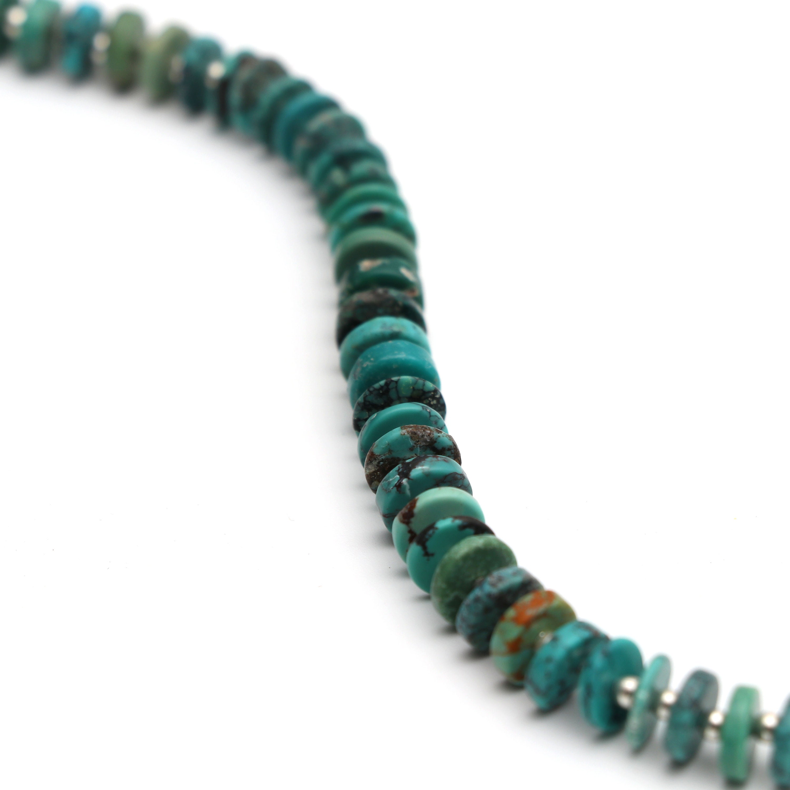 Turquoise Smooth Tyre Beads With Metal Spacer Ball 6 Mm to - Etsy