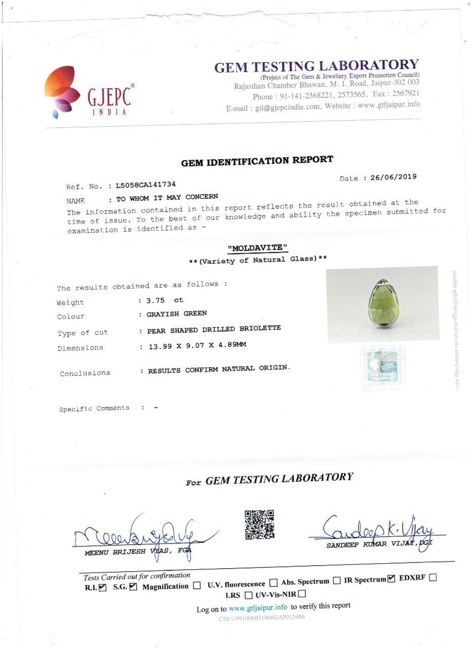 Gem Identification Report / Gemstone Testing Report / - Etsy