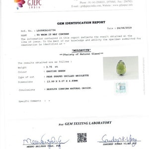 Gem Identification Report / Gemstone Testing Report / Certification - Etsy