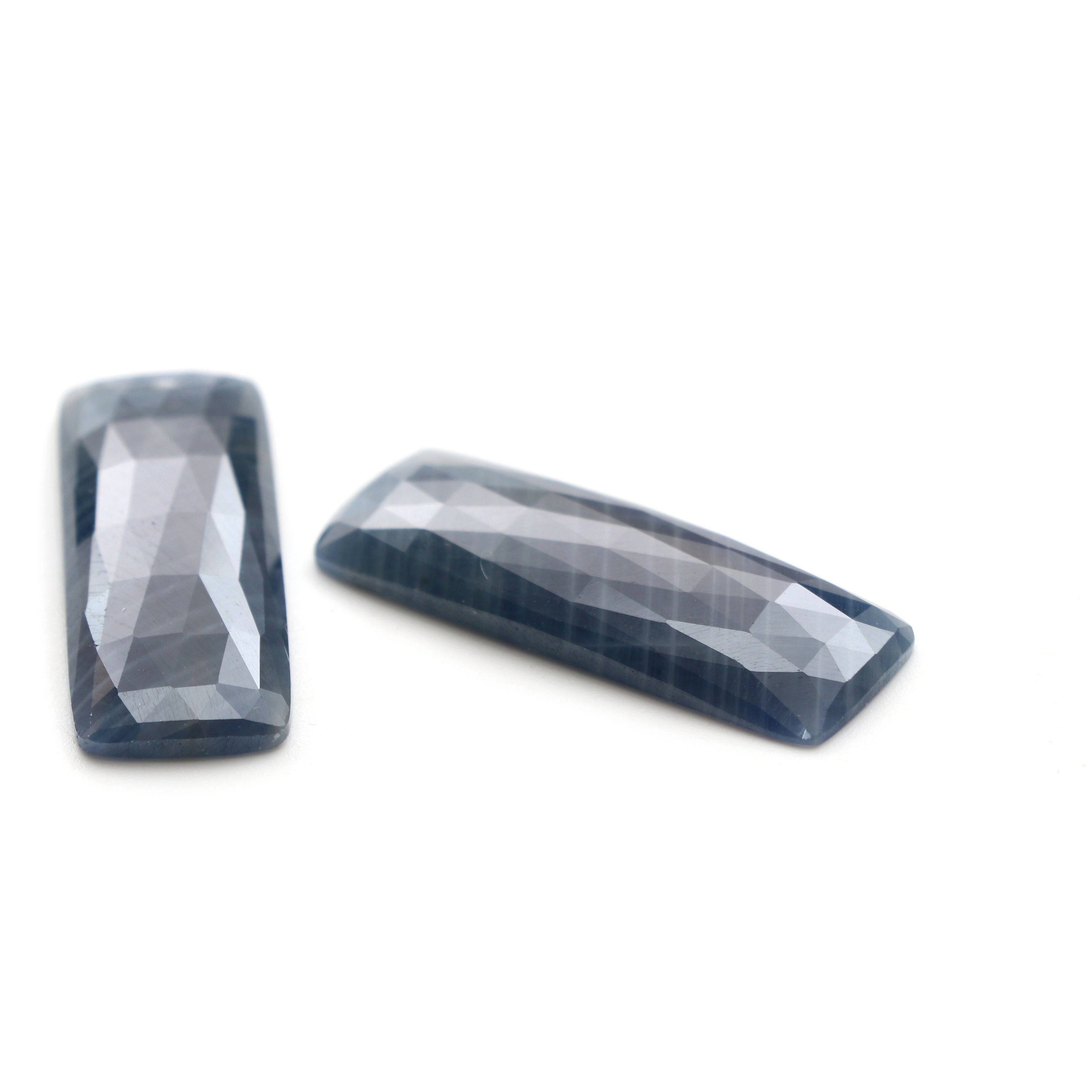 Natural Blue Sapphire Faceted Rectangle Loose Gemstone 12x34 - Etsy UK