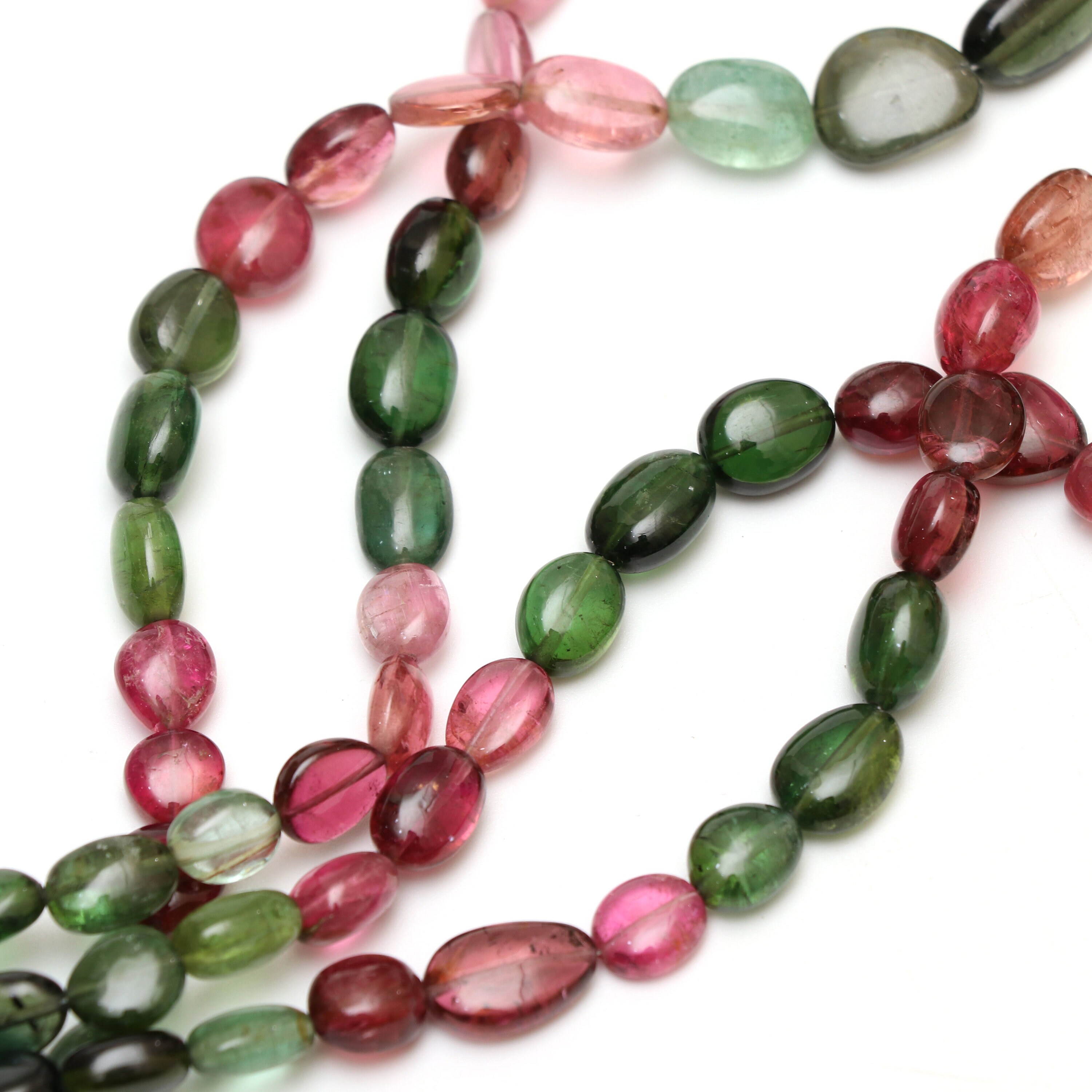 Natural Multi Tourmaline Smooth Tumble Beads Unique | Etsy