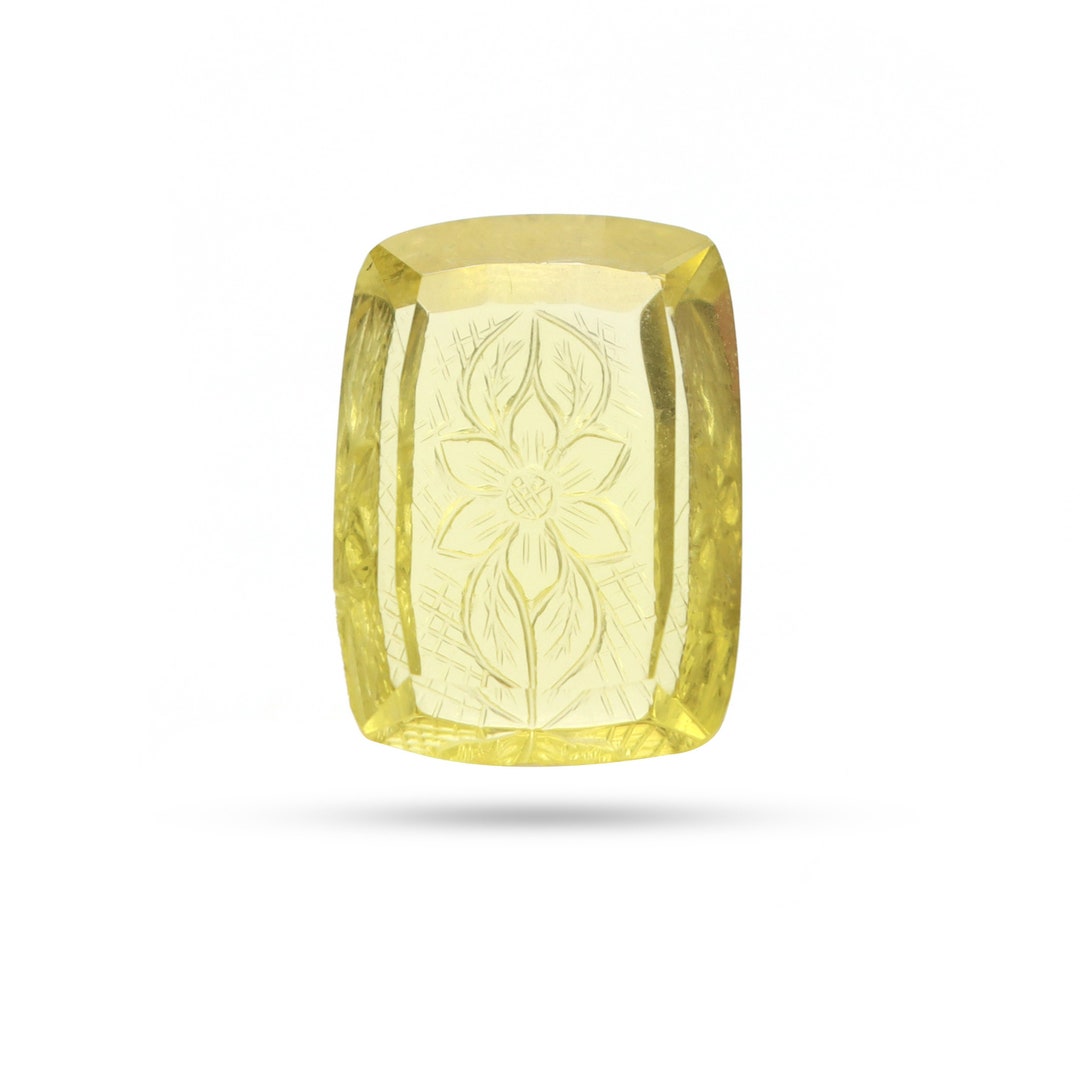 Lemon Quartz Intaglio Carving Loose Gemstone, 15x21 Mm, Lemon Quartz ...