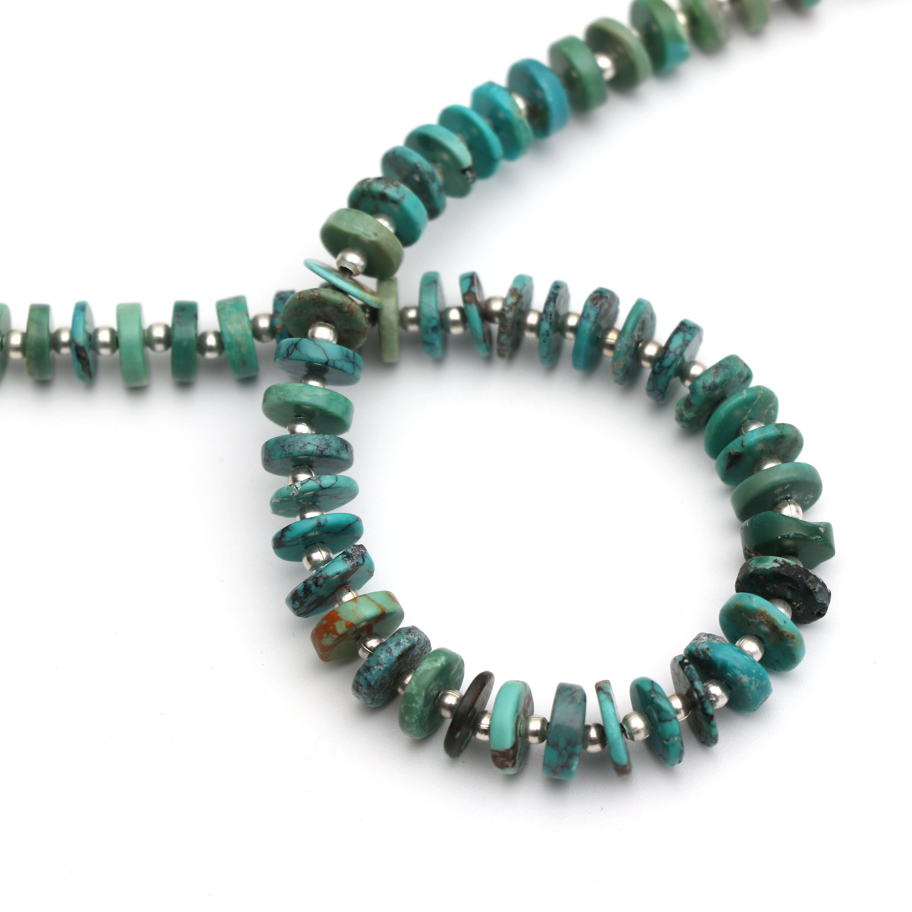 Turquoise Smooth Tyre Beads with Metal Spacer Ball 2x6mm to | Etsy