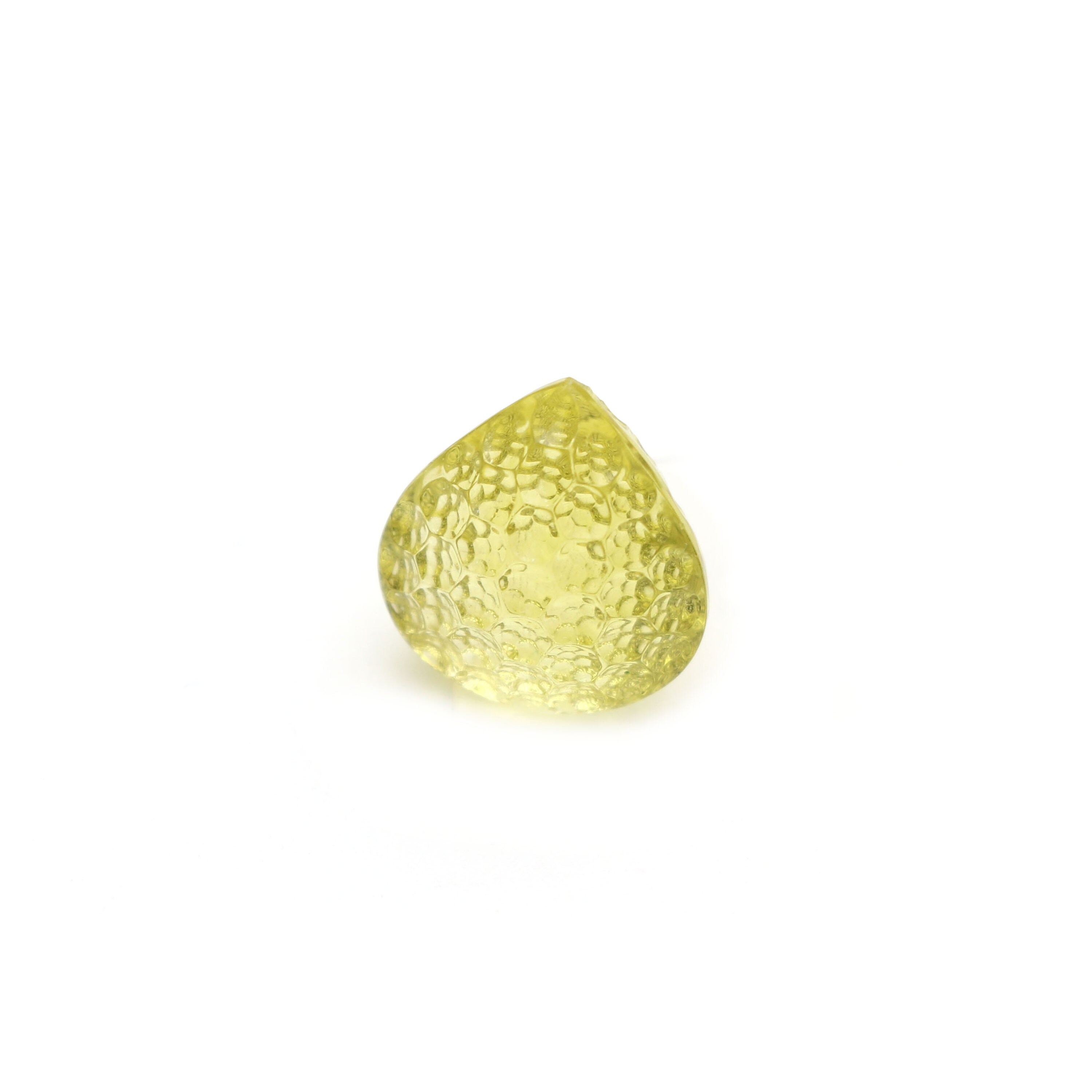 Natural Lemon Topaz Heart Concave Loose Gemstone, Heart Lemon Topaz ...