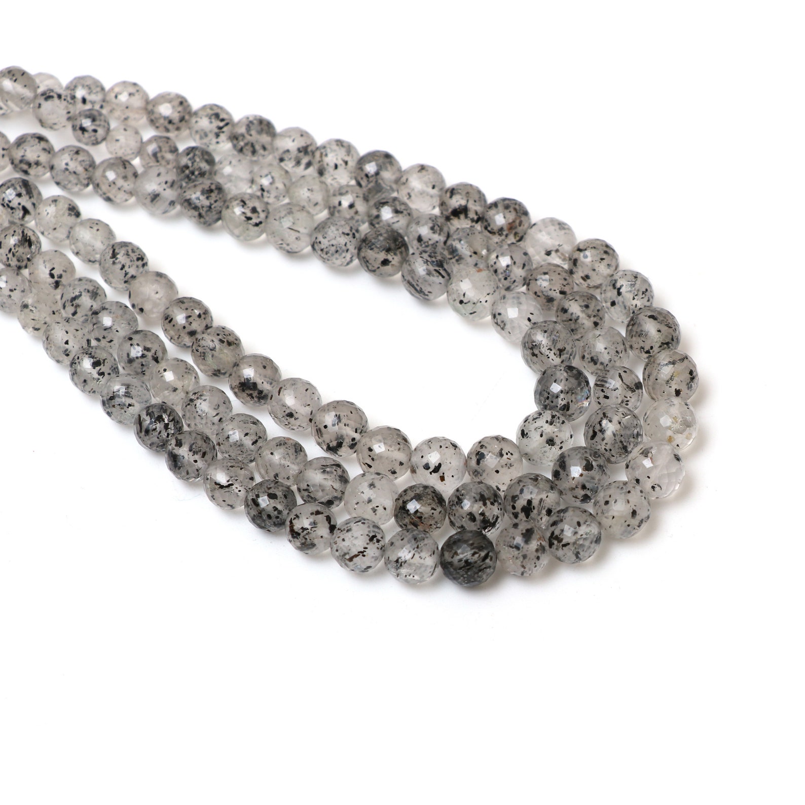 Natural Dot Quartz Faceted Round Balls 4.5 Mm to 8.5 Mm Dot | Etsy