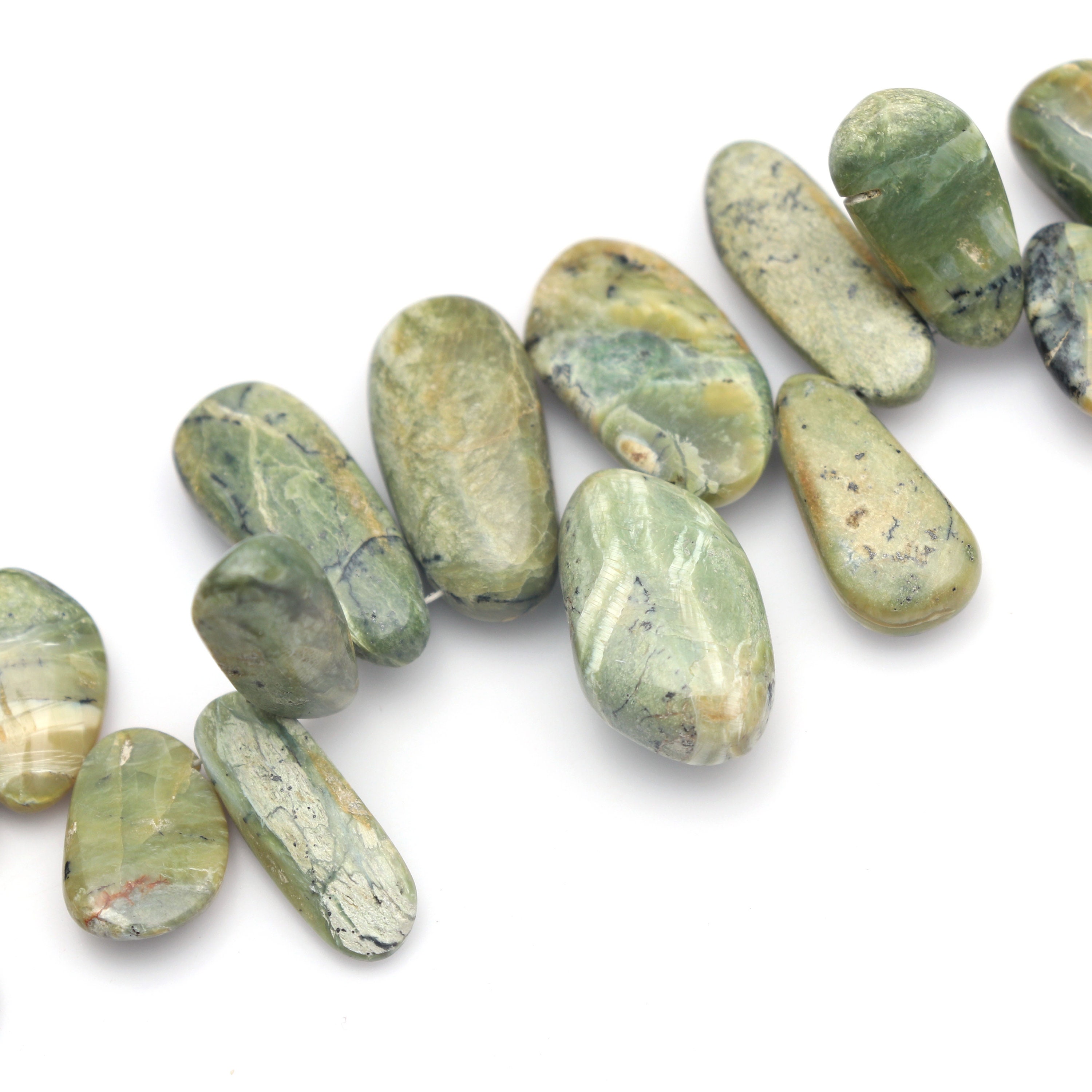 Serpentine Opal Smooth Pebbles Beads 8x12 mm to 13x21 mm | Etsy