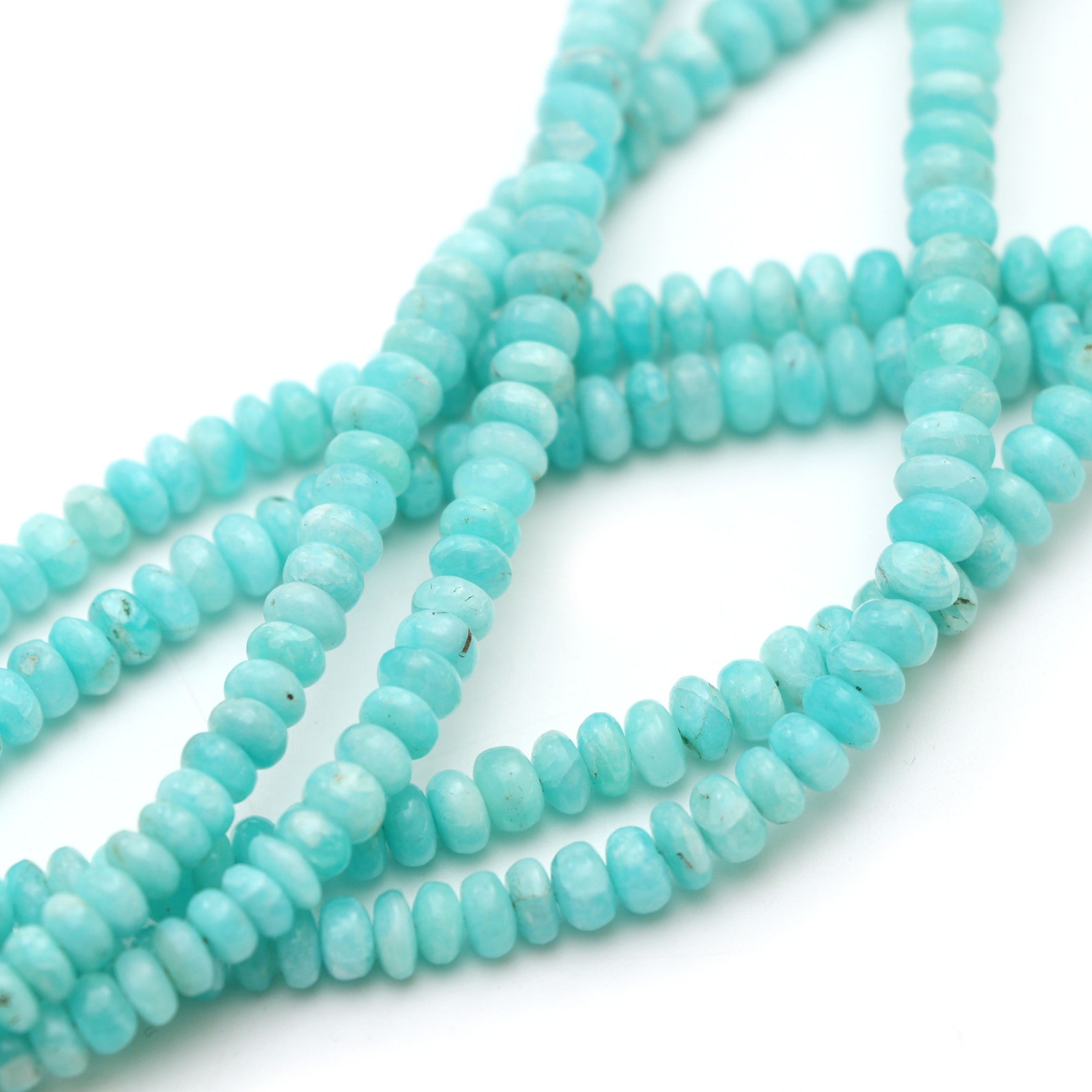 Amazonite Smooth Rondelle Beads 3.5 Mm to 7 Mm Amazonite - Etsy