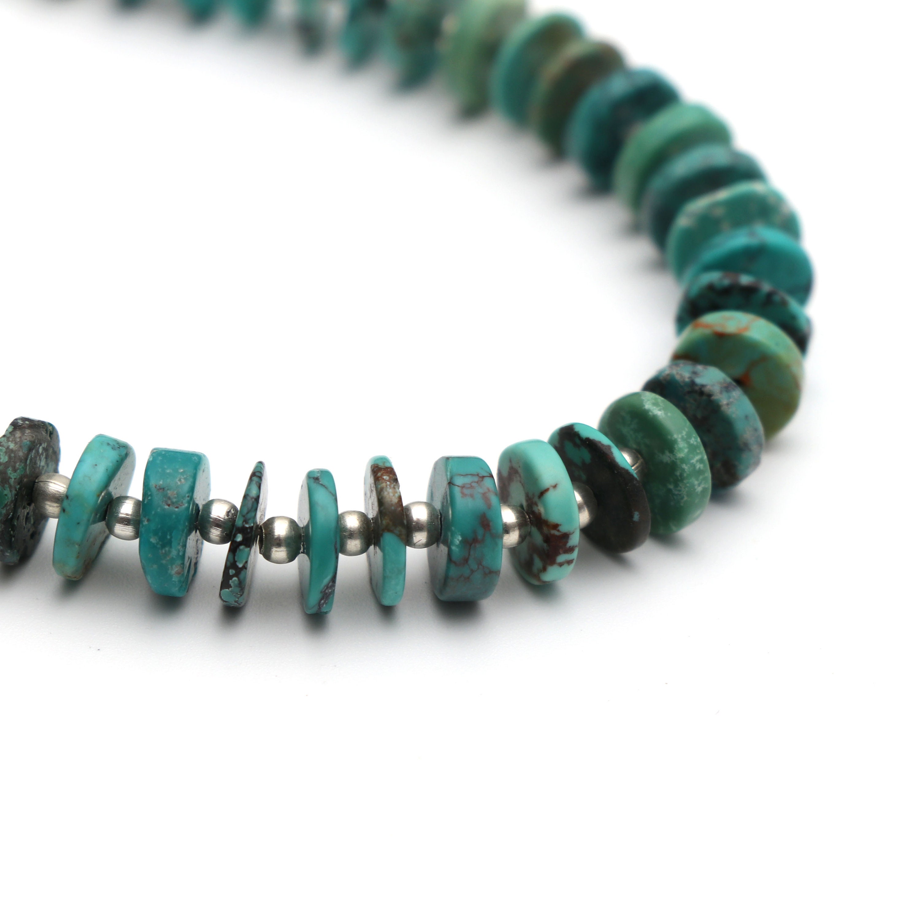 Turquoise Smooth Tyre Beads With Metal Spacer Ball 6 Mm to - Etsy