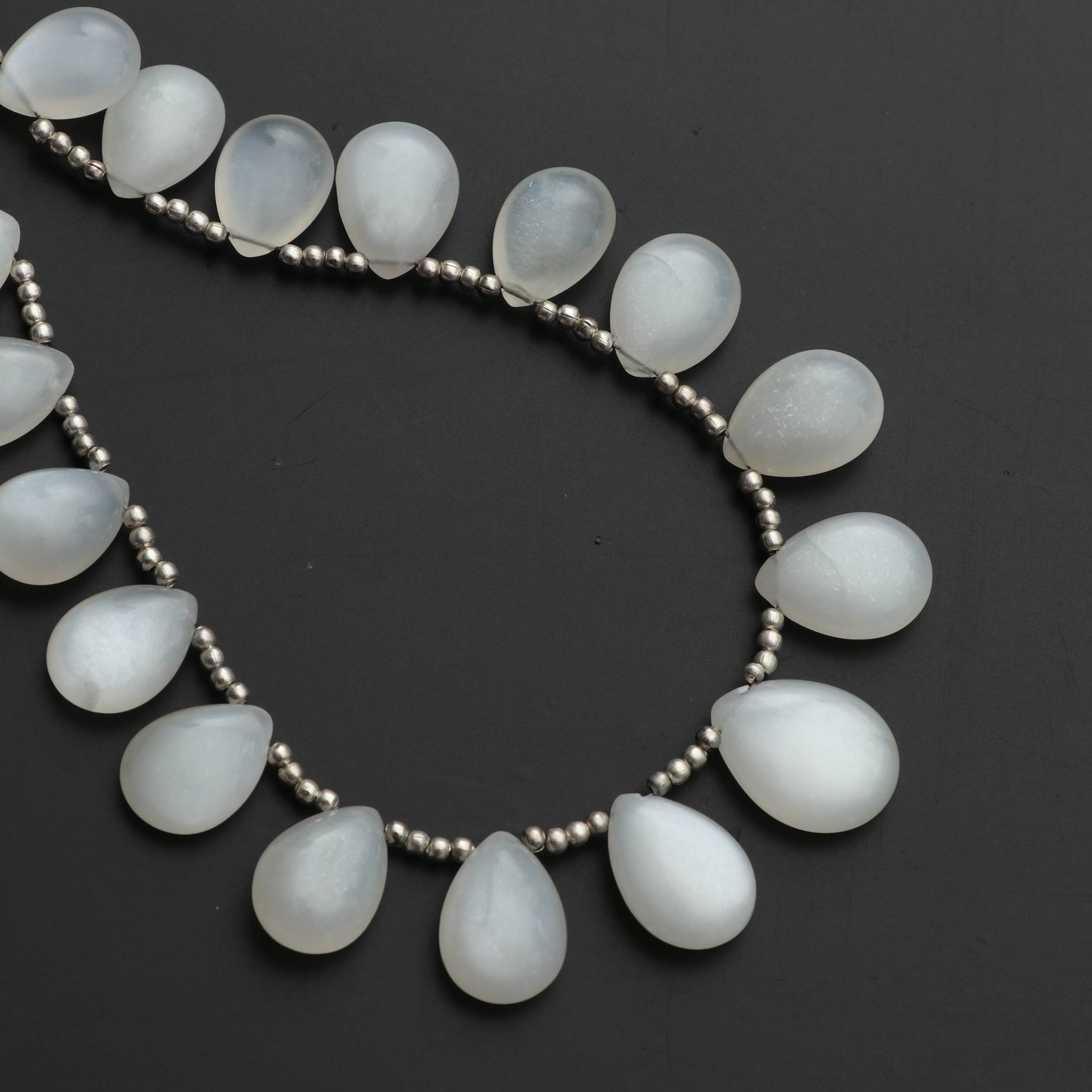 Natural White Moonstone Smooth Pears Beads, White Moonstone , 11x13 Mm ...