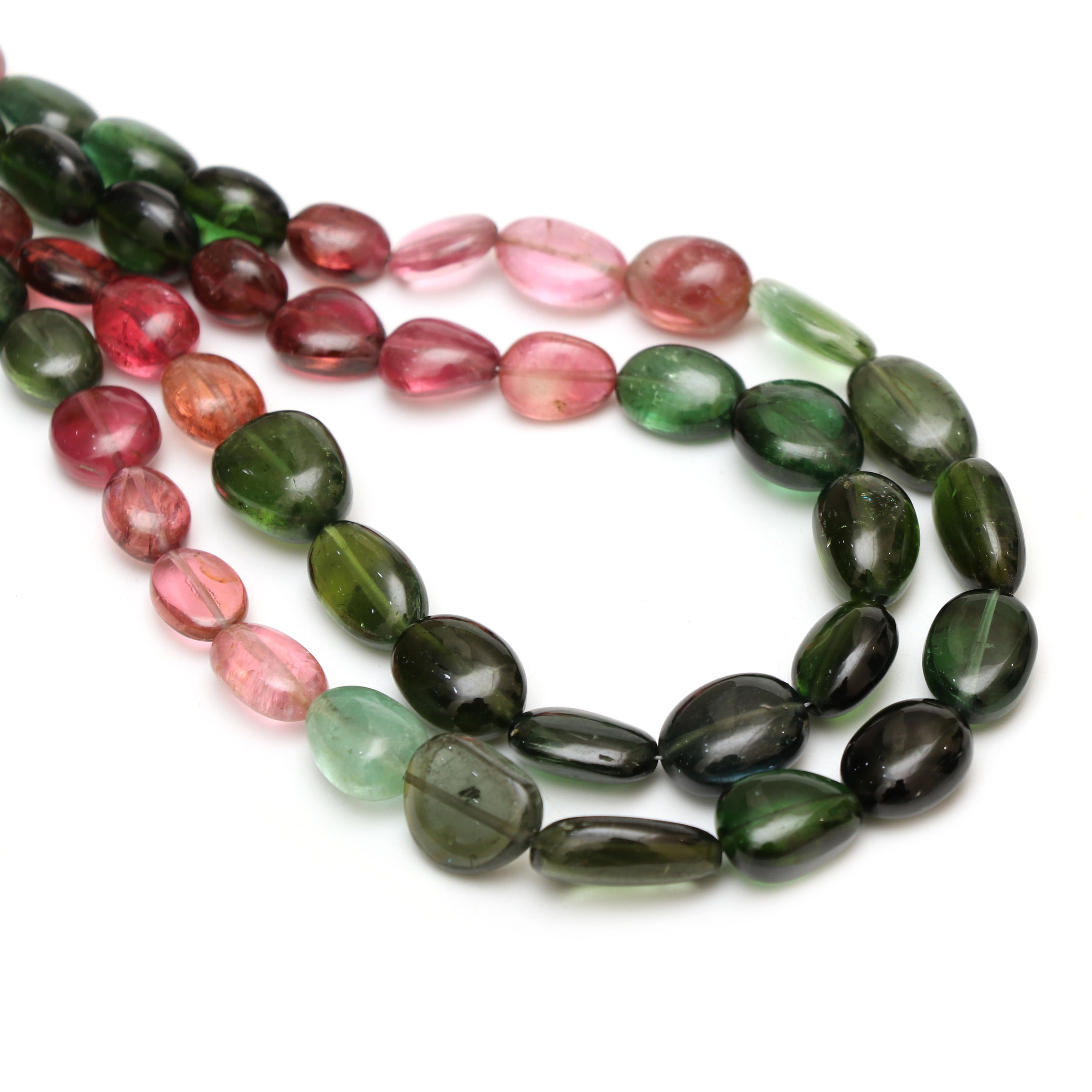 Natural Multi Tourmaline Smooth Tumble Beads Unique | Etsy