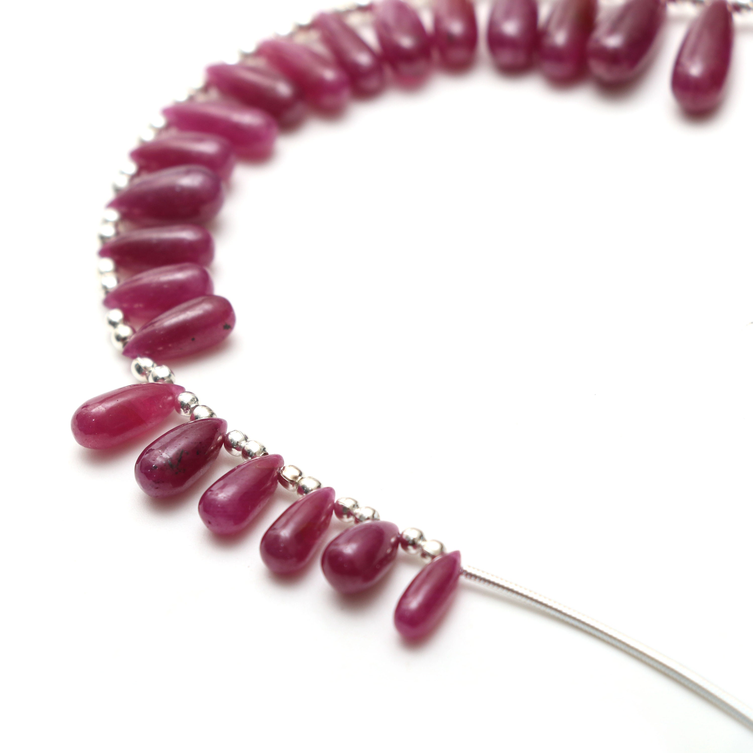 Natural Ruby Smooth Drops Shape Beads, Ruby Drops Shape, Gem Quality ...