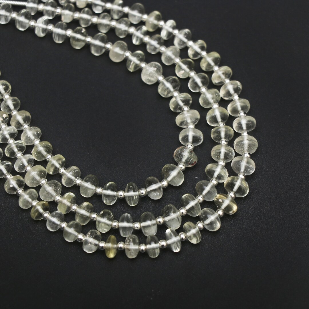 Libyan Desert Glass Smooth Roundel Beads, 5 Mm to 7 Mm, Libyan Desert ...