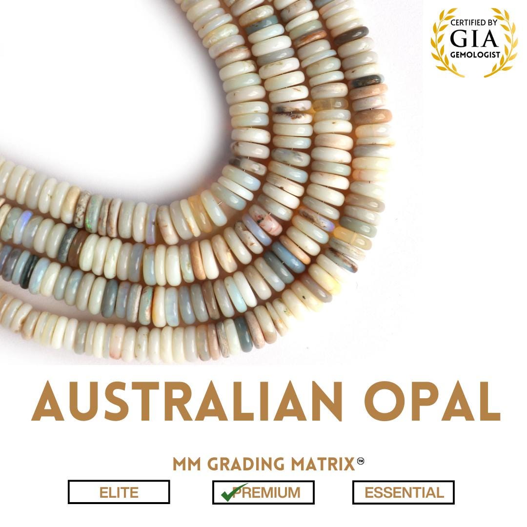 Natural Australian Opal Tyre Flat Smooth Beads, 6 MM to 9 MM ...