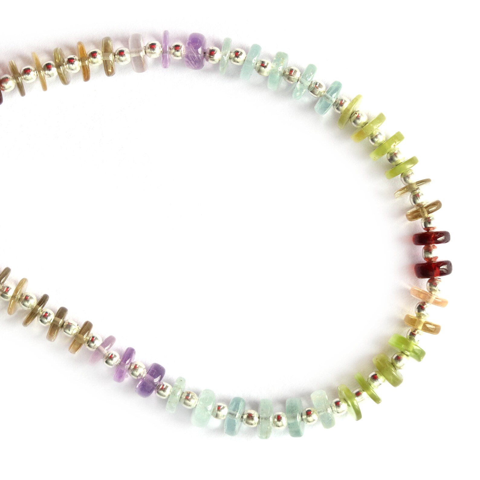 Natural Mix Semi Gemstone Smooth Coin Beats Multi Color | Etsy